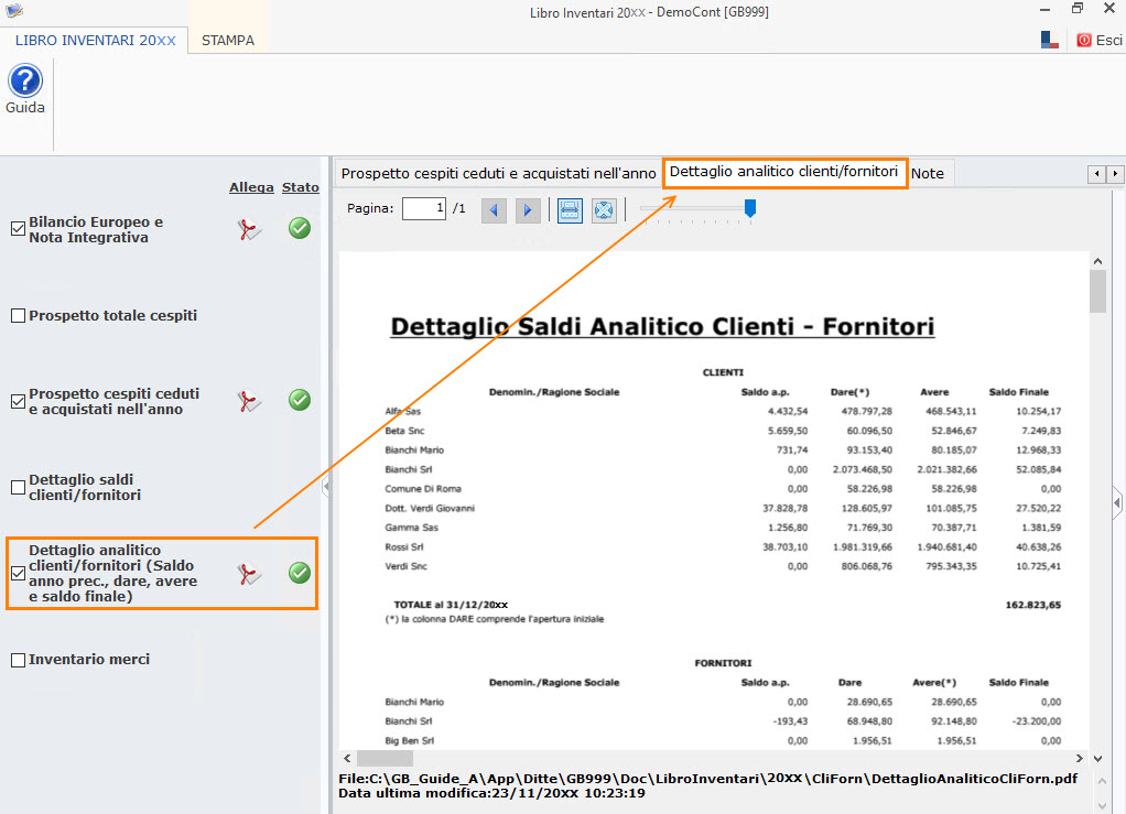 Libro Inventari - GBsoftware - Guida generale